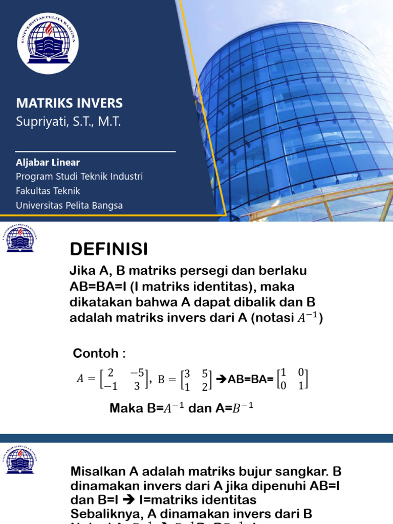 Matriks Invers - Pertemuan 4 | PDF