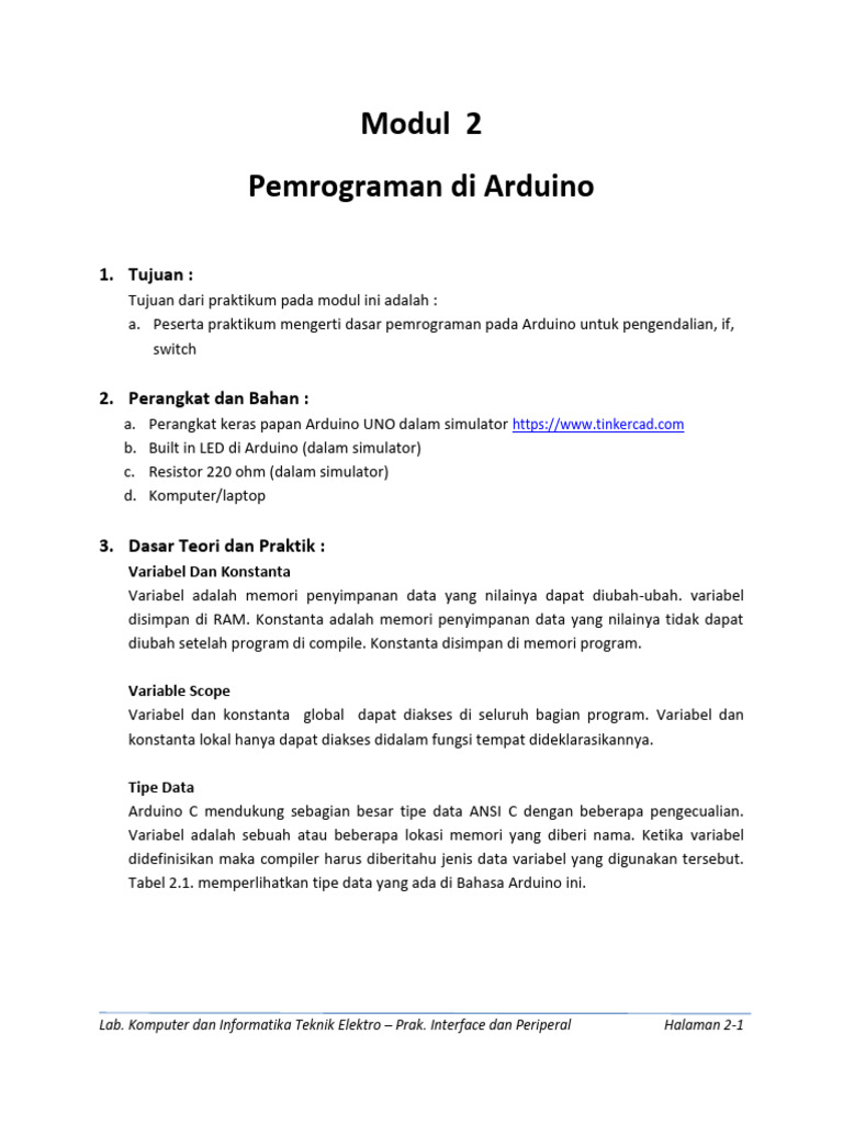 Tinker Cad Prak Interface Periperal 02 | PDF | Metode & Bahan Ajar | Teknologi & Rekayasa