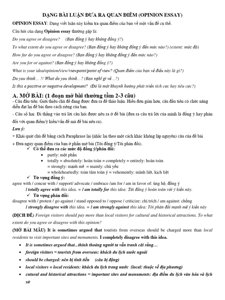 Opinion Essay Writing | PDF