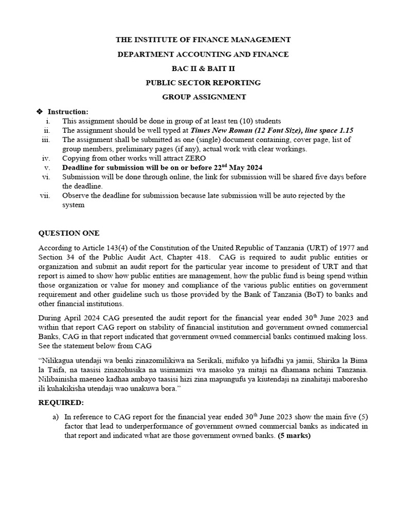 Bacc 2 and Bait 2 Group Assignment | PDF | Interest | Financial Economics