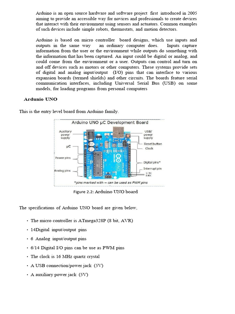 Ardunio UNO: Figure 2.2: Arduino UNO Board | PDF