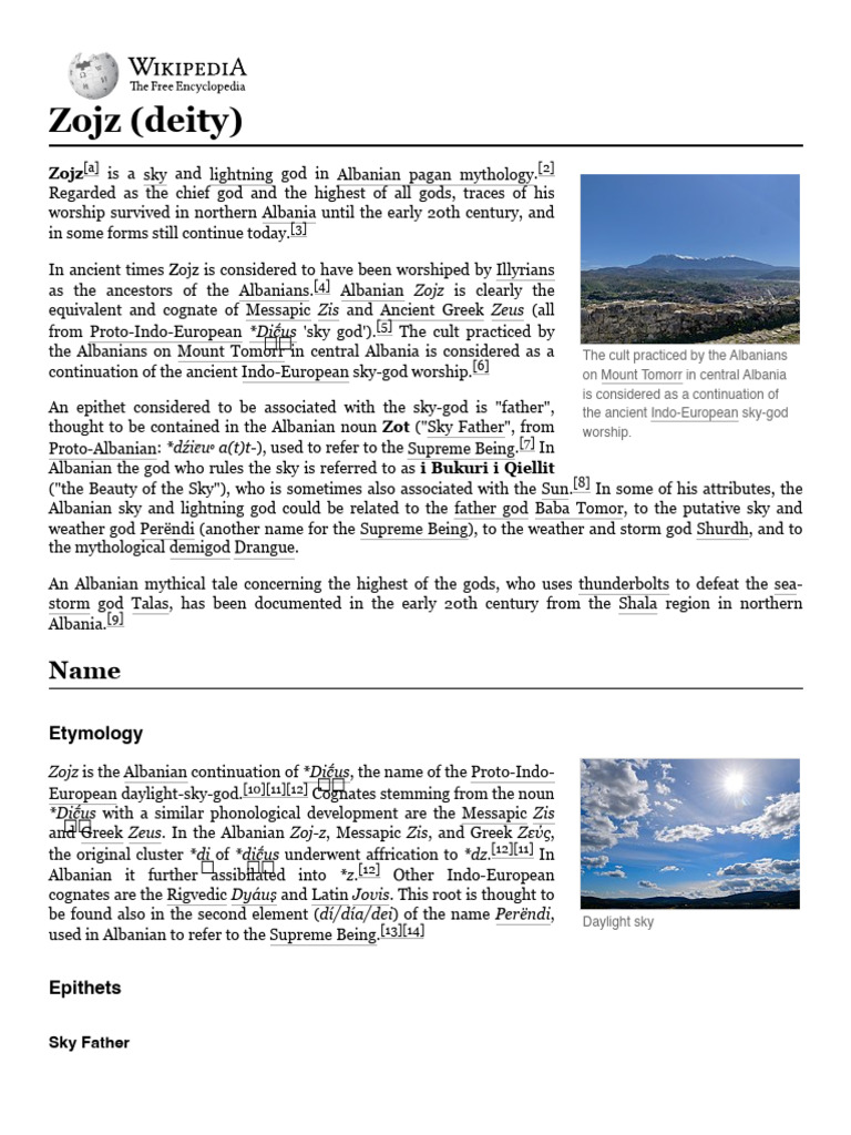 Zojz (Deity) - Wikipedia | PDF | Deities | European Mythology