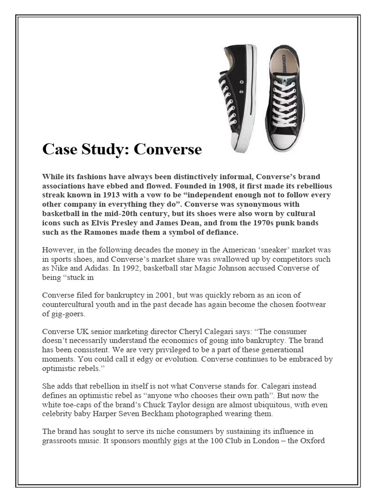 case study on converse | PDF | Brand | Sneakers