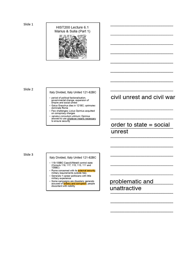 6.1 Marius Sulla PART 1 | Download Free PDF | Ancient Rome | Ancient Europe