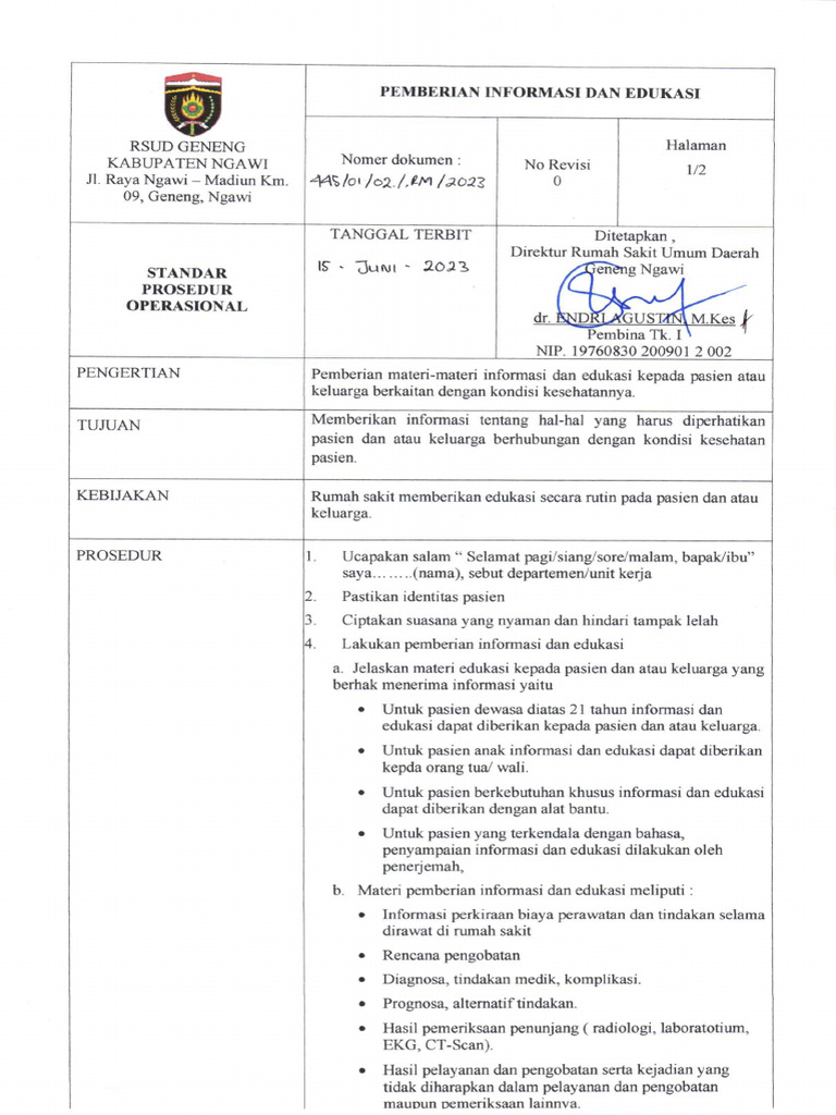 SOP Rekam Medis | PDF