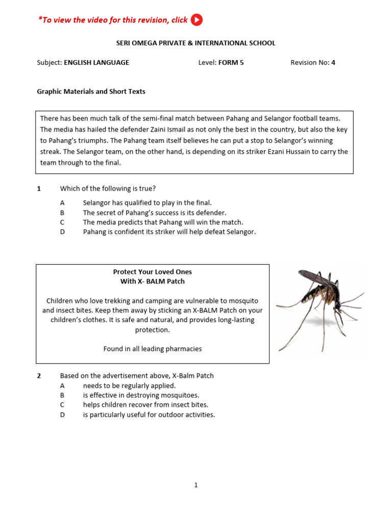 Revision 4 English F5 | PDF | Giant Panda | Coupon