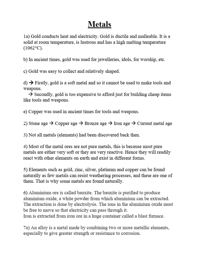 Metals Information | Download Free PDF | Metals | Alloy