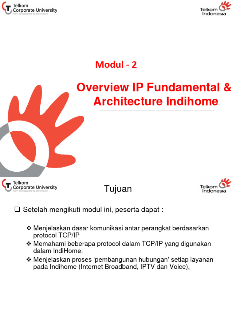 Modul - 2 PENGANTAR IP & ARSITEKTUR INDIHOME | PDF | Komputer