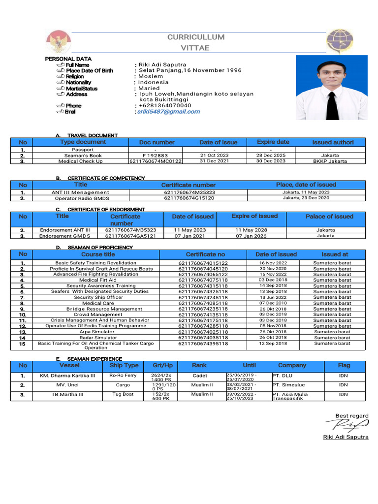 CV Riki Adi Saputra Ant III M | PDF