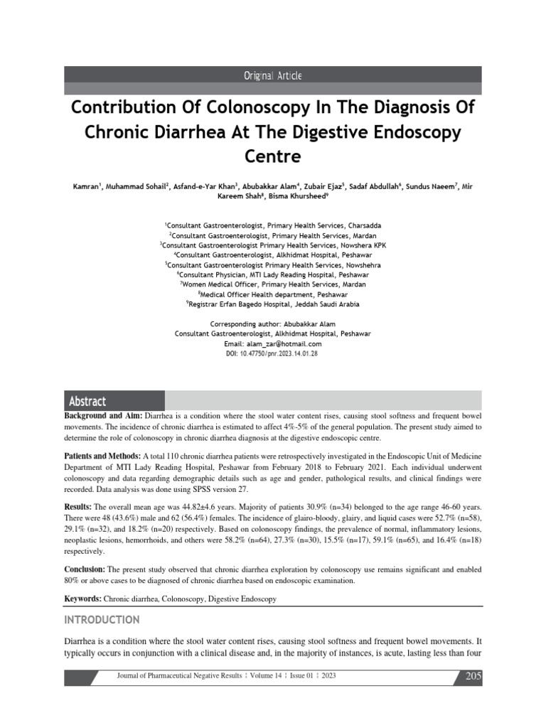 CH Diarrhea Colon | PDF | Inflammatory Bowel Disease | Colonoscopy