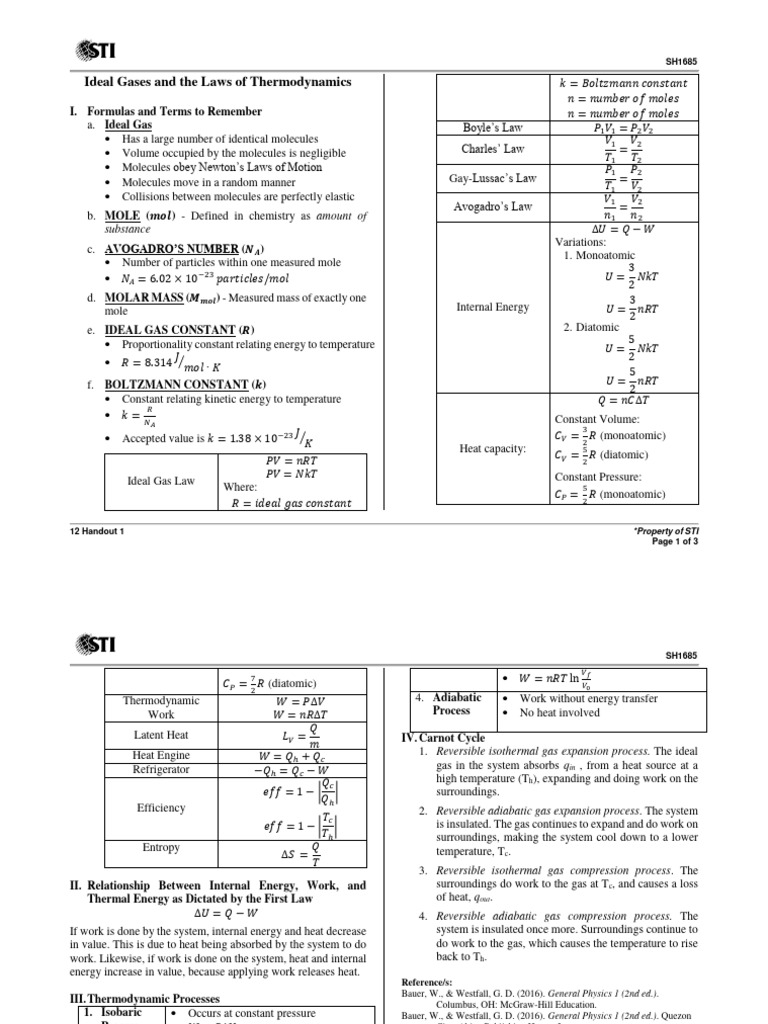 12_Handout_12 | PDF | Heat | Gases