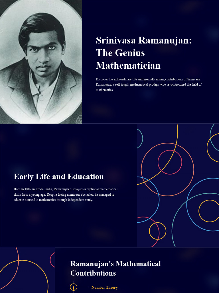 Srinivasa Ramanujan The Genius Mathematician | PDF | Mathematics ...