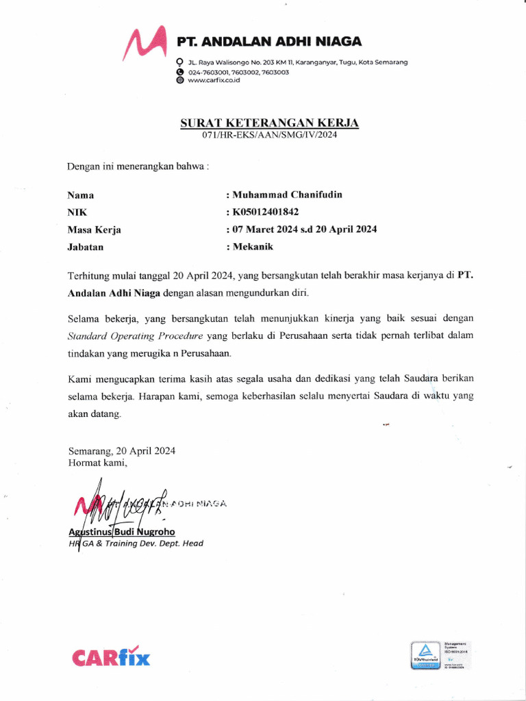 SCAN - SKK - Muh. Chanifudin - AAN Solo | PDF