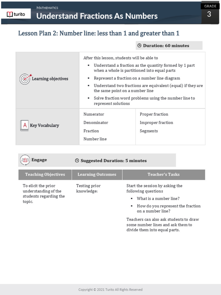 Maths - Grade 3 - Understand Fractions As Numbers - Lesson Plan 2-USA ...