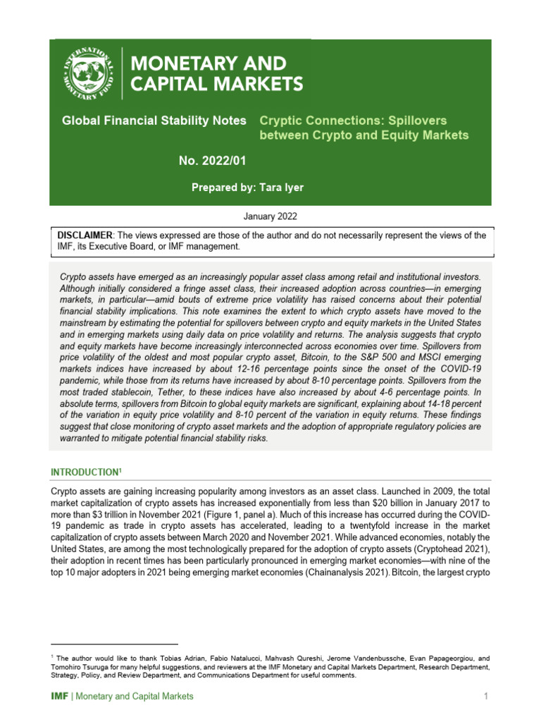 Monetary and Capital Markets | PDF | Cryptocurrency | Vector Autoregression