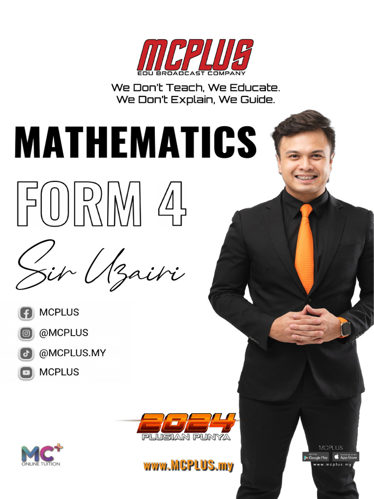 Form 4 Maths MR Uzairi 07.03.2024 | PDF