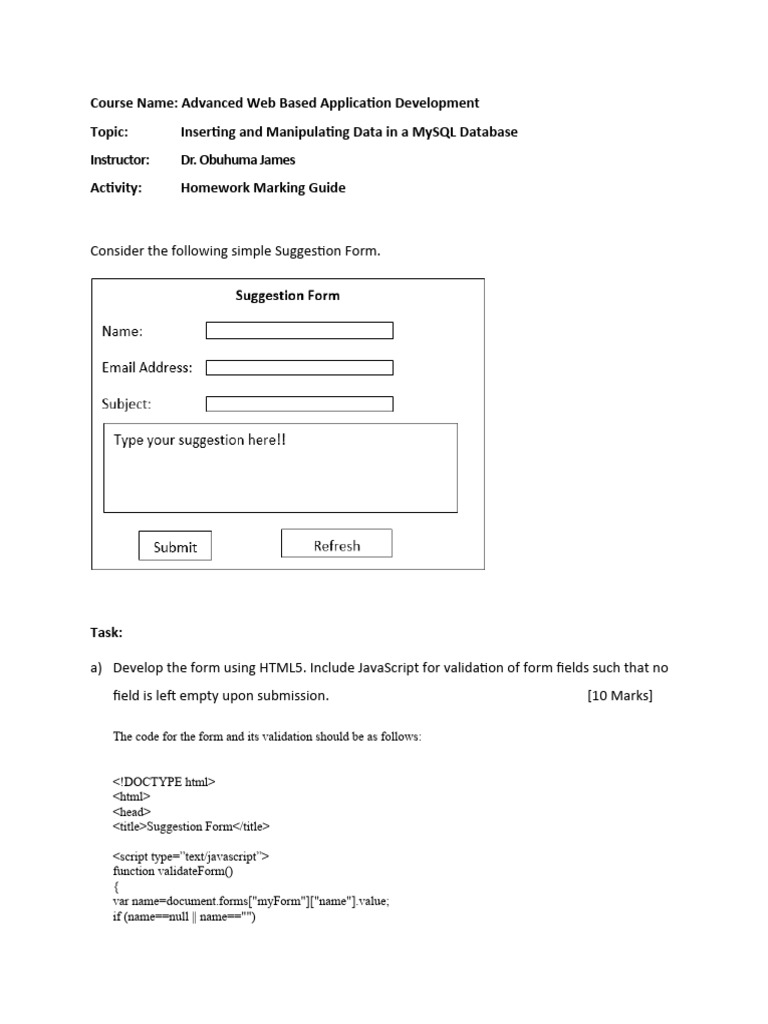Topic 8 Homework Marking Guide | PDF | Databases | Computer Science
