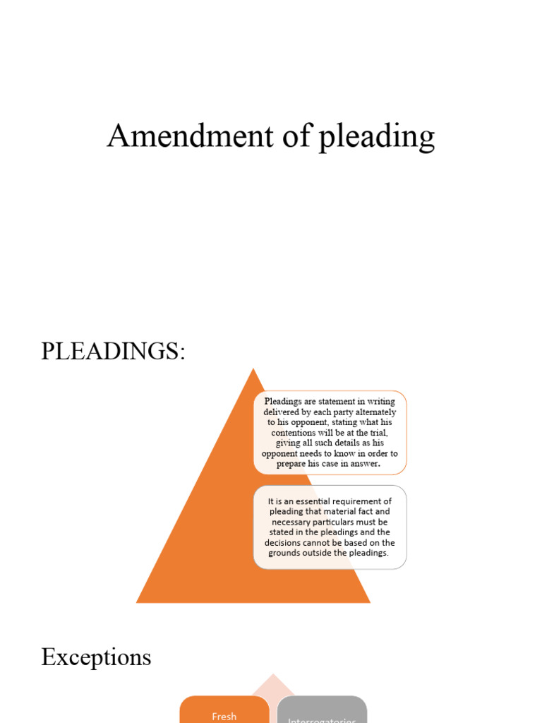Amendment of Pleading | PDF | Pleading | Equity (Law)