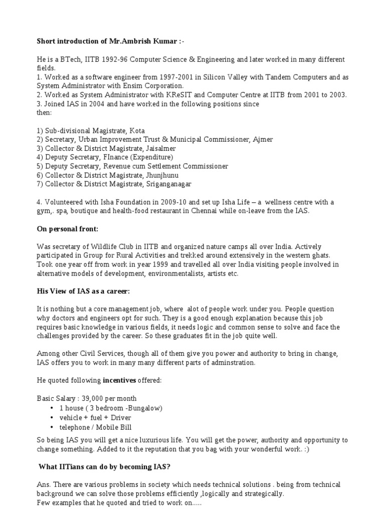 IAS Session Summary | PDF | Test (Assessment) | Business