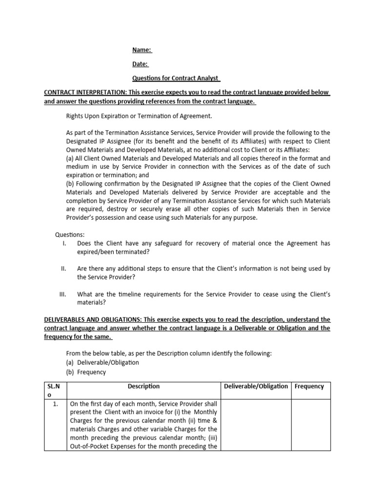 Contract Management - Test | PDF | Common Law | Business Law