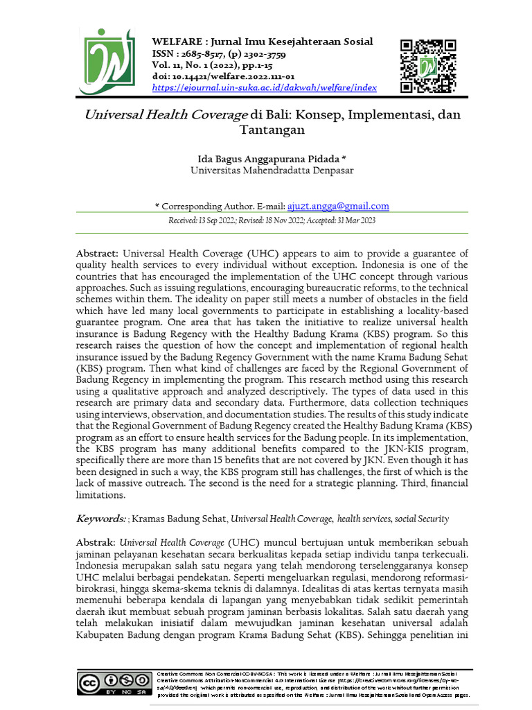 Universal Health Coverage Di Bali Konsep Implement | PDF | Ilmu Sosial ... Universal Health Coverage Di Bali Konsep Implement | PDF | Ilmu Sosial ...