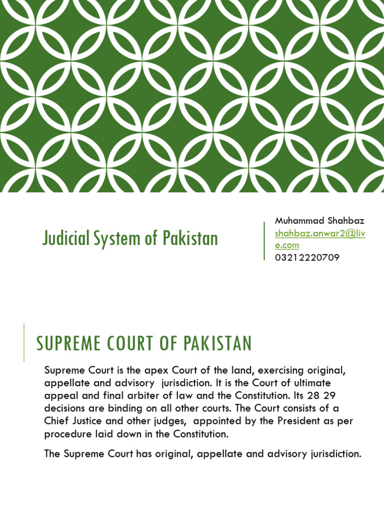 Judicial System of Pakistan-2 | PDF | Supreme Courts | Jurisdiction