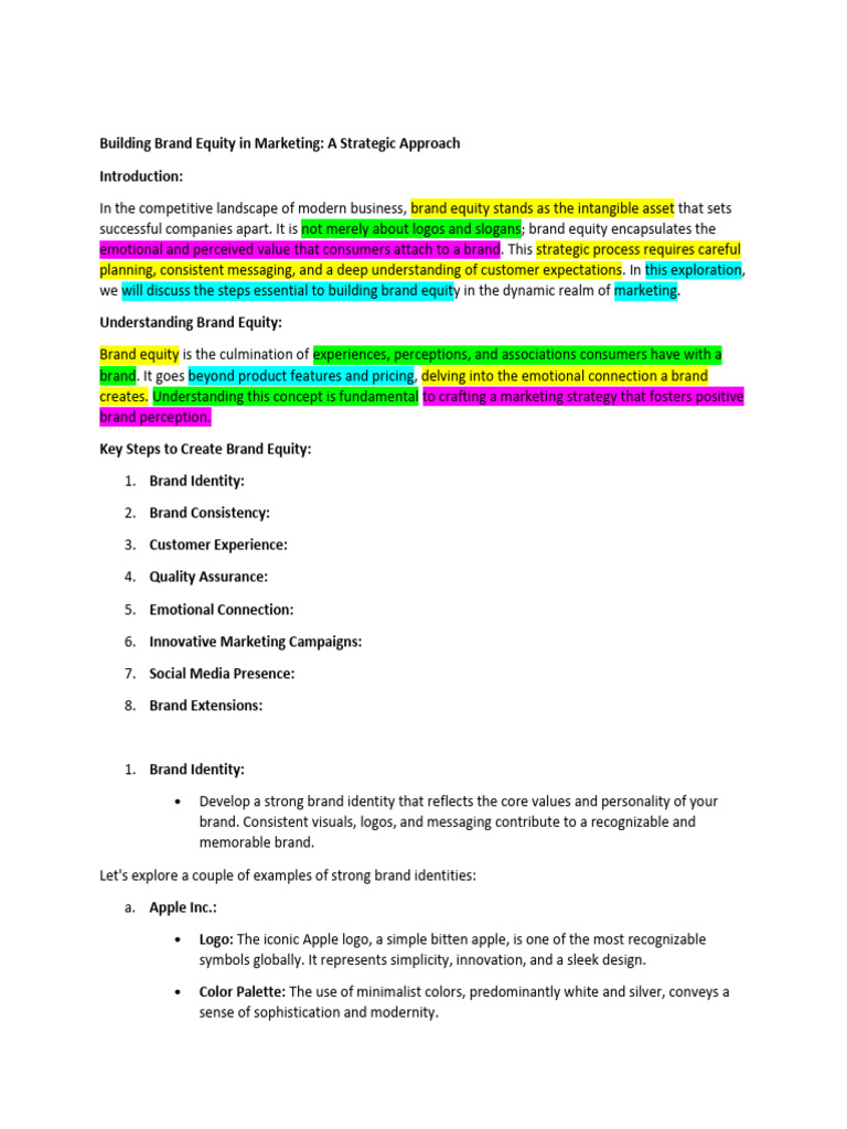 Building Brand Equity Strategies | PDF | Brand | Logos