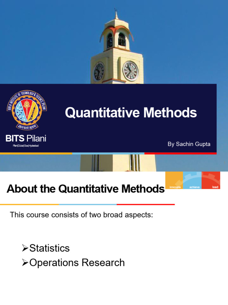 QM Mid Exam Slides Sachin Gupta | PDF | Level Of Measurement | Statistics