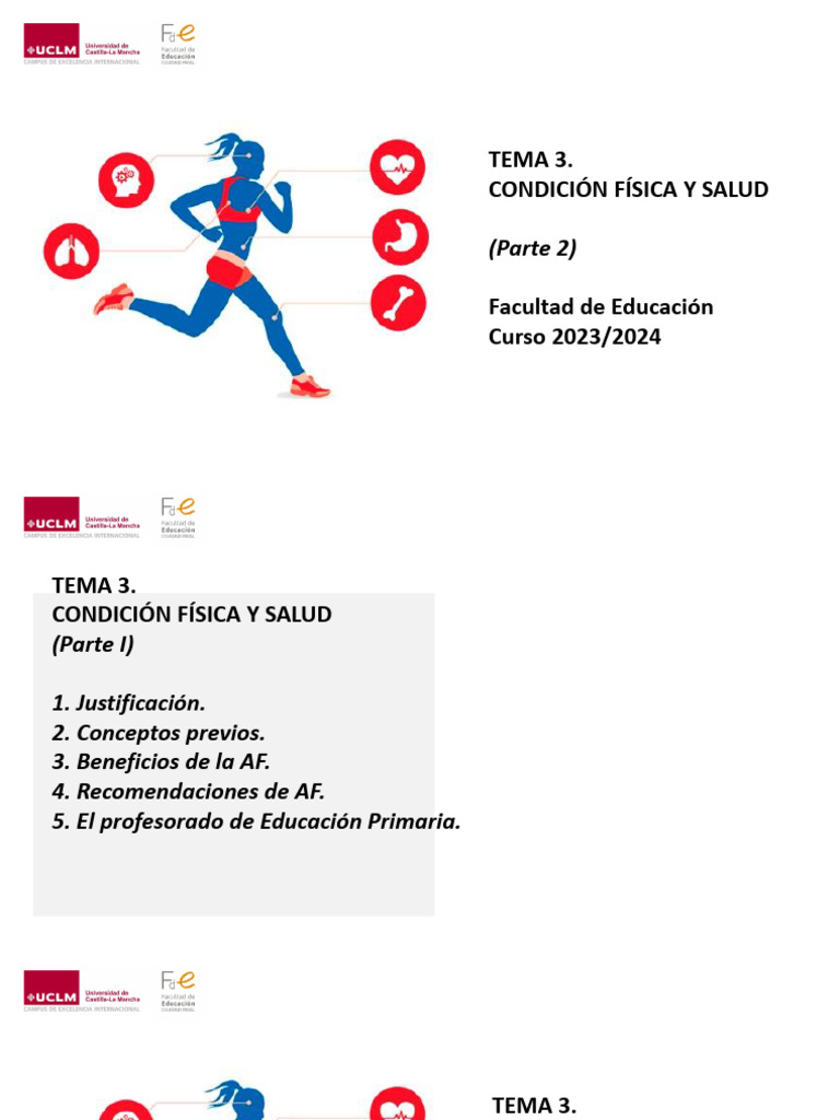 TEMA 3. Parte 2. CF y Salud | PDF | Maestros | Aprendizaje