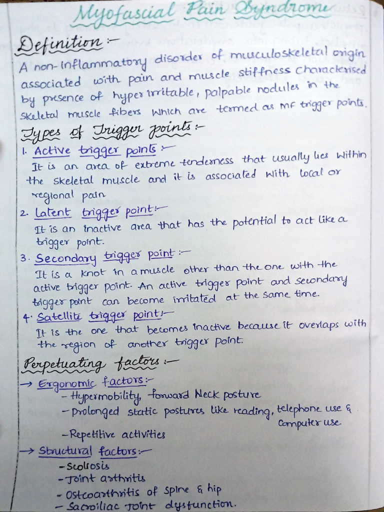 Myofascial Pain Syndromes | PDF | Myofascial Trigger Point | Clinical Medicine