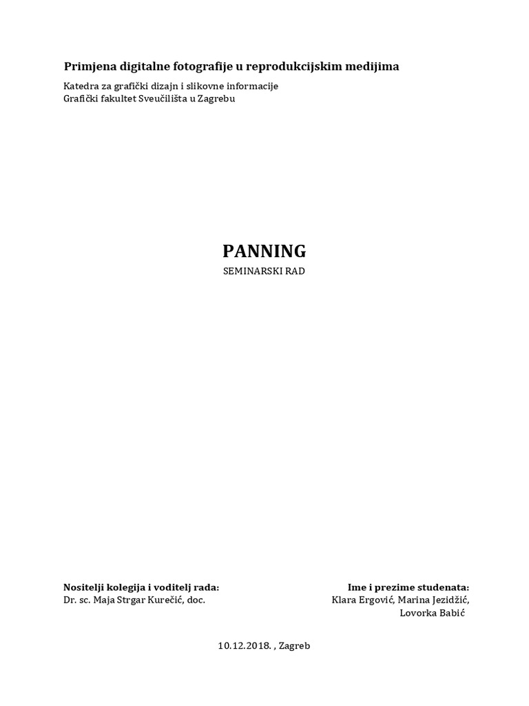 Panning | PDF