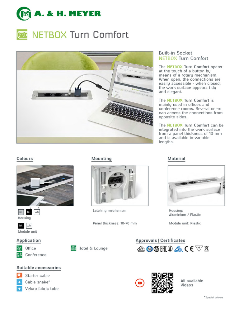 Built-In Socket NETBOX Turn Comfort | PDF | Computing | Manufactured Goods