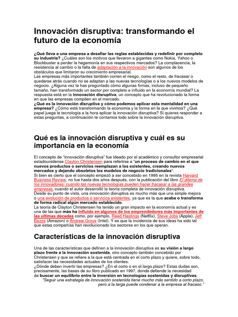 Innovación Disruptiva | PDF | Innovación | Netflix