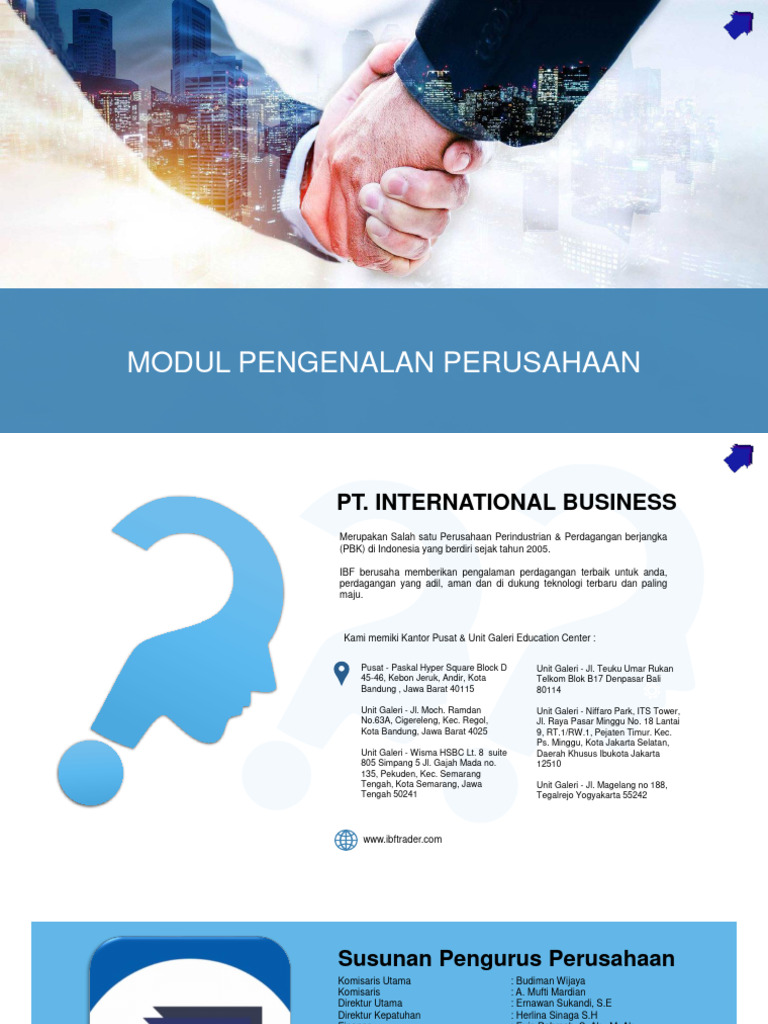 Modul Pengenalan Perusahaan | PDF