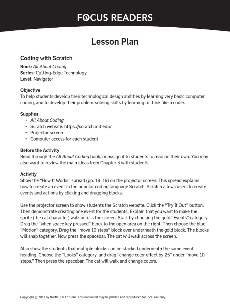 All About Coding - Lesson - 16069 | PDF | Scratch (Programming Language ...
