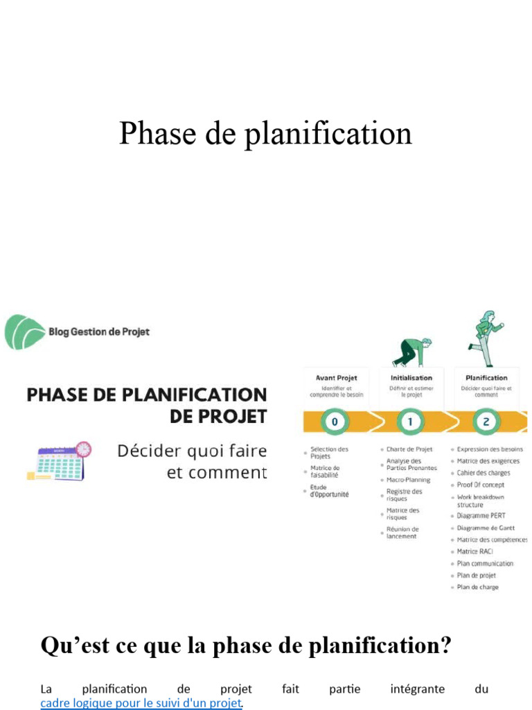 Phase de Planification | PDF | Planification
