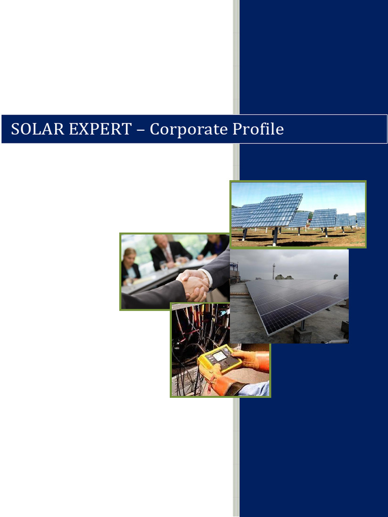 SOLAR EXPERT-Corporate - Profile | PDF | Solar Power | Photovoltaics