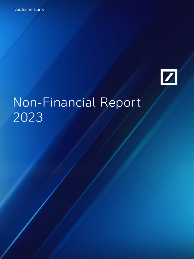 Deutsche Bank 2023 Non-Financial Report | PDF | Sustainability | Governance