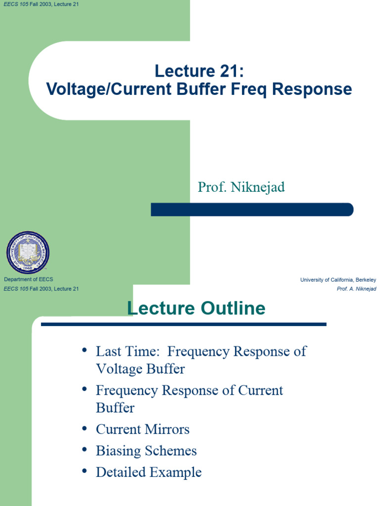 Lecture 21 | PDF | Amplifier | Field Effect Transistor