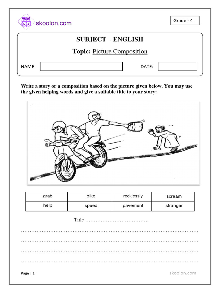 Grade 4 Picture Composition Guide | PDF