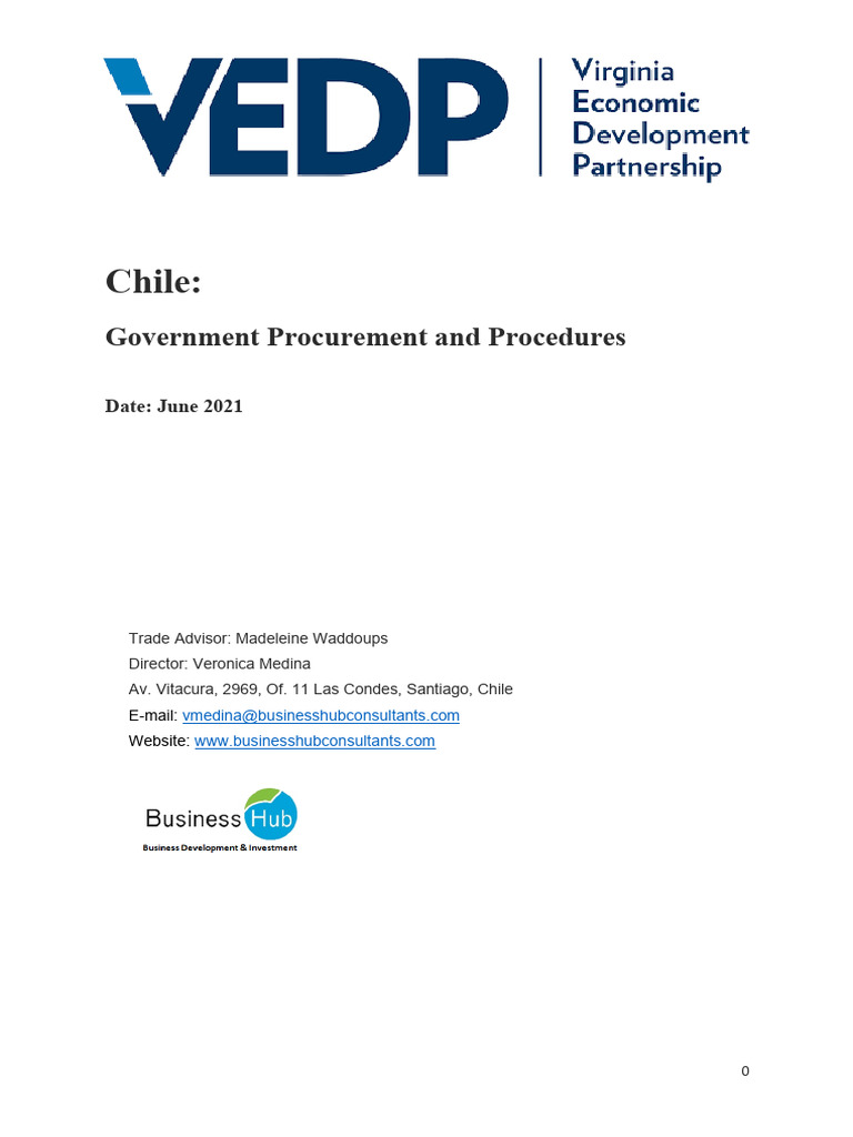 Chile Government Procurement July 2021 | Download Free PDF ...