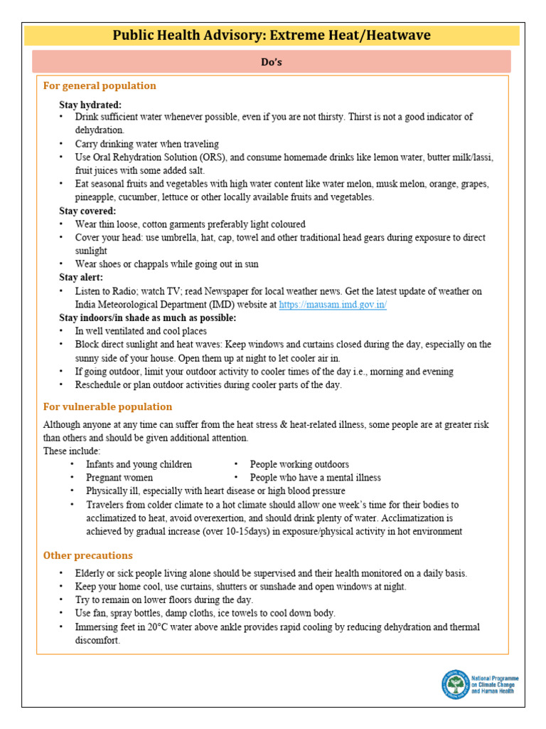 NPCCHH_Public-health-advisory_Extreme-heat_Heatwave_2024-1 | PDF ...