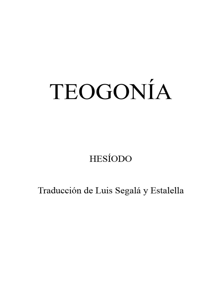 TEOGONÍA [texto completo] | PDF | Nereidas | Prometeo