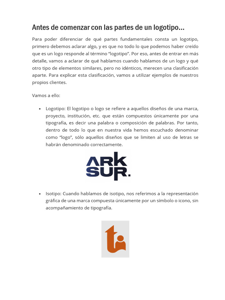 Partes Esenciales de un Logotipo | PDF | Logos | Marca