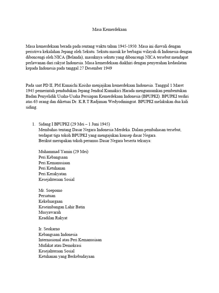 PKN Masa Kemerdekaan | PDF