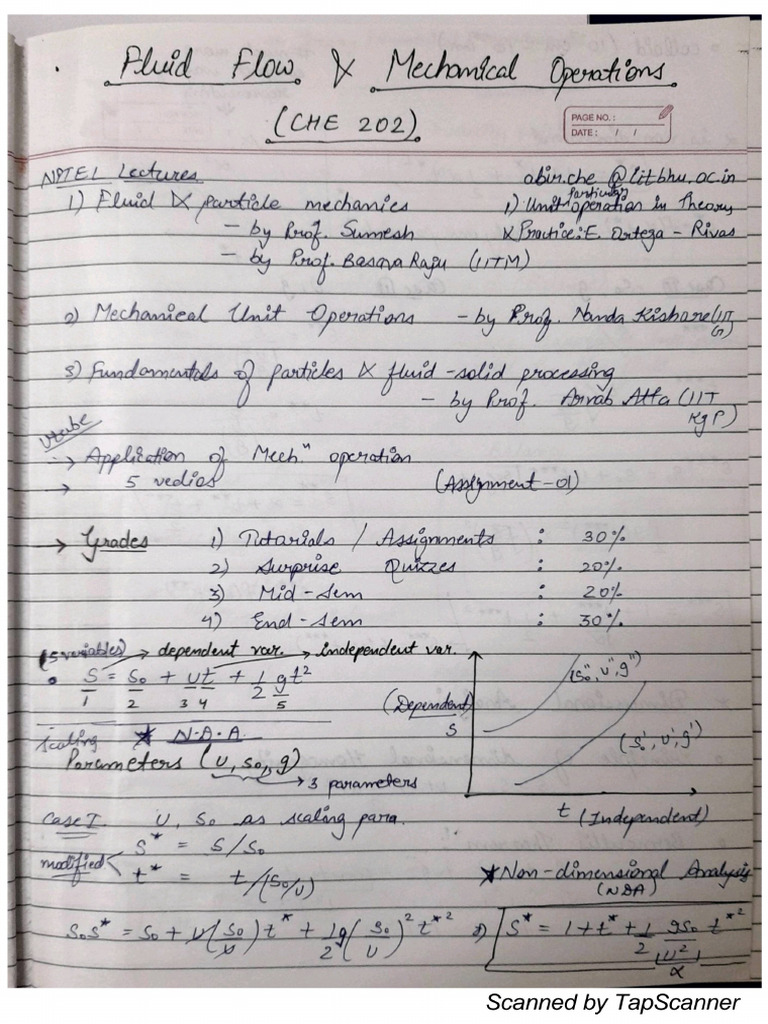 Fluid Flow and Mechanical Operation | PDF