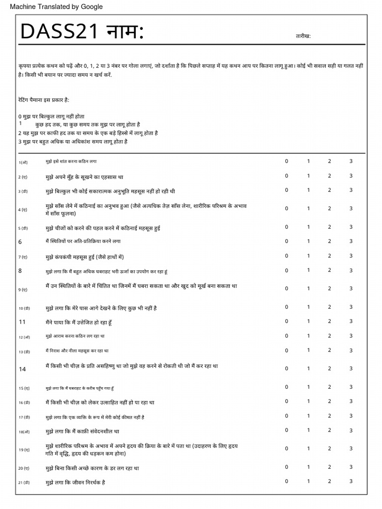 DASS 21 1ed | PDF