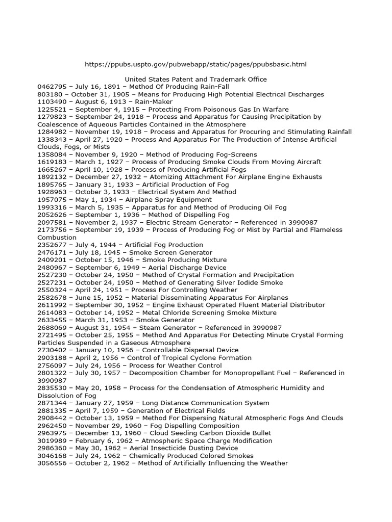 Weather Modification Patents | PDF | Tropical Cyclones | Weather