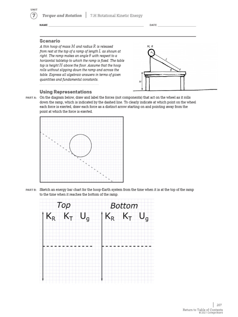 Rotational Energy Workbook | PDF | Force | Applied And ...