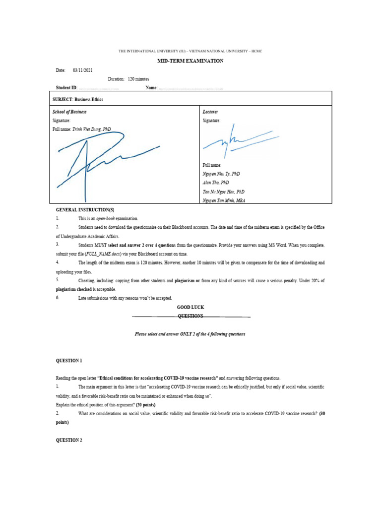 Mid-Term - Nov 2021 No Keys Students 2.signed | PDF | Business | Economies